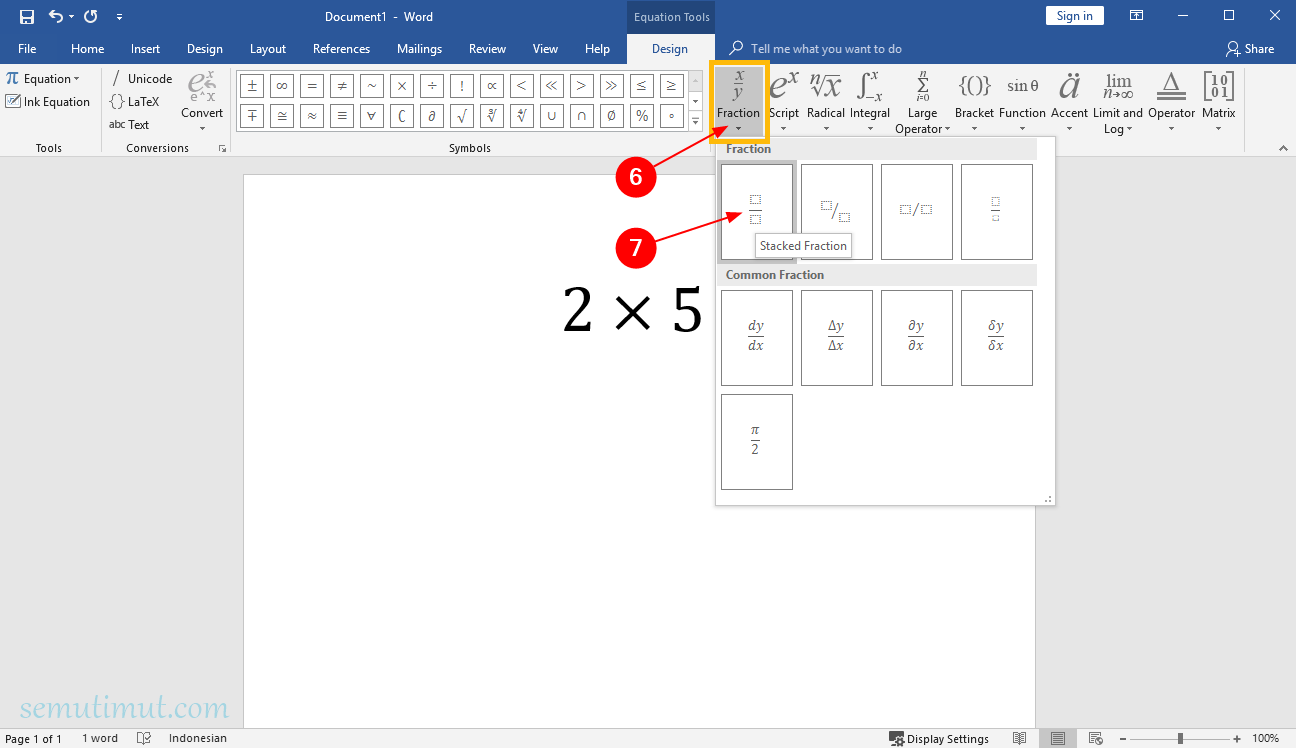Cara Pintar Membuat dan Menyisipkan Equation pada Microsoft Word