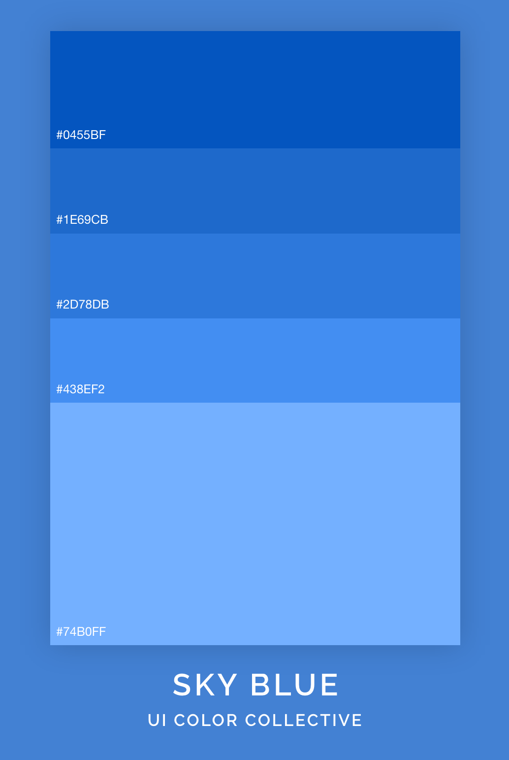 Sky Blue Color Palette