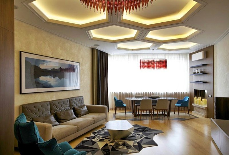 10 Modern Ceiling Designs For the Living Room - Dream House