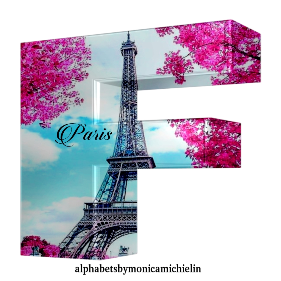 M. Michielin Alphabets: PARIS CITY EIFFEL TOWER FRANCE ALPHABET