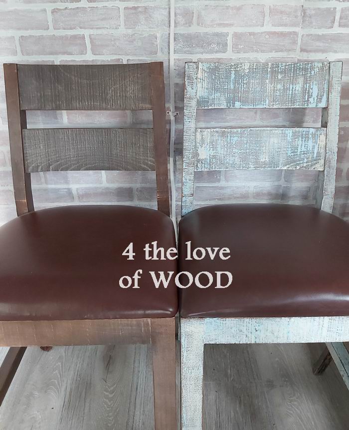 4 the love of wood: RUSTIC PAINT TECHNIQUE - dining chairs