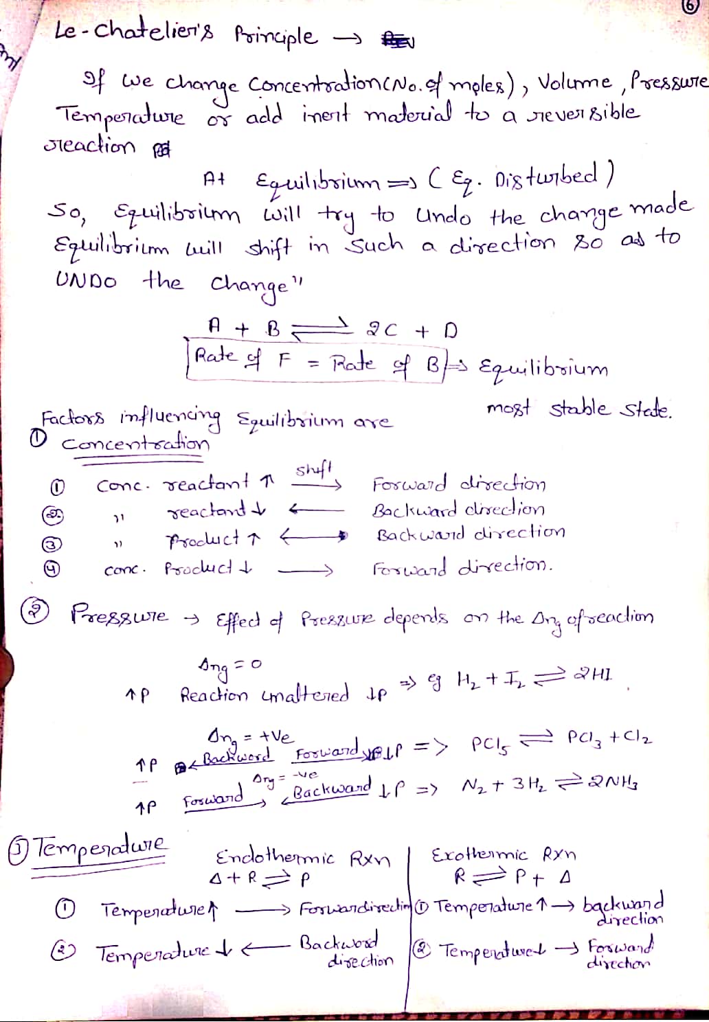 Chemical Equilibrium notes - Studypur