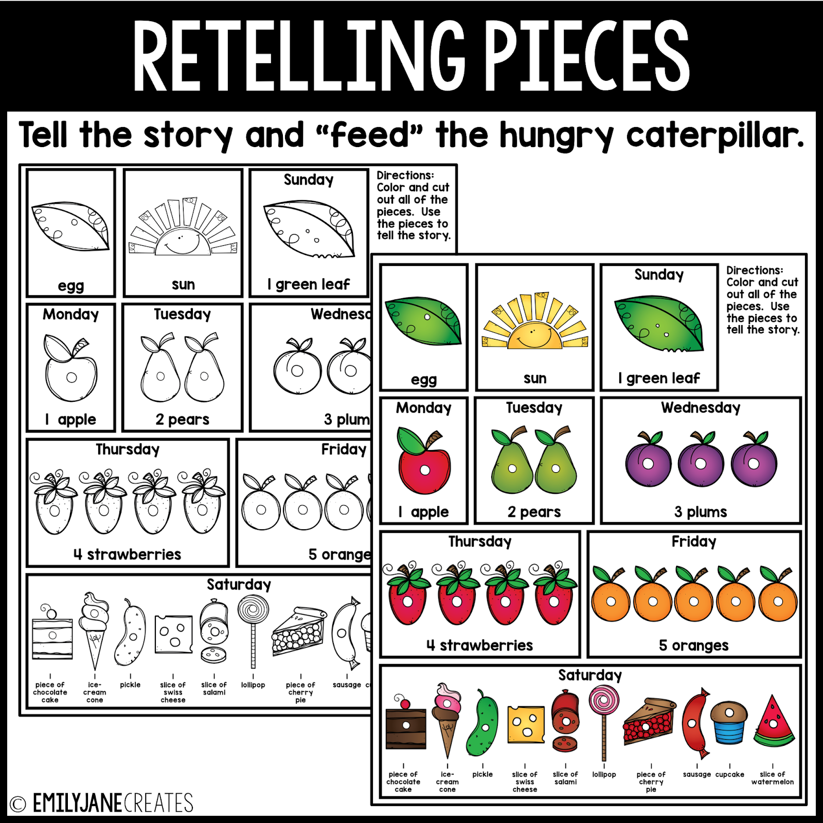 Emily Jane Creates: THE VERY HUNGRY CATERPILLAR RETELLING