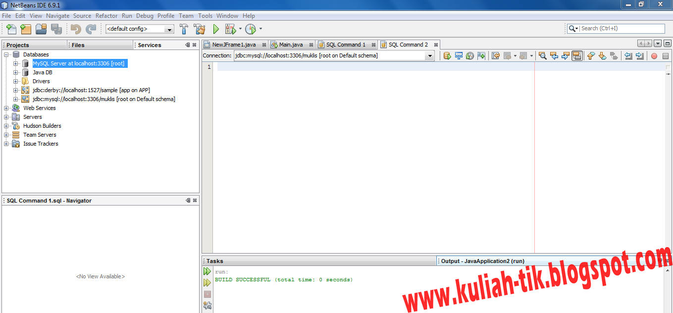 koneksi database MYSQL dengan netbeans | sharing ilmu kuliah koneksi database MYSQL dengan netbeans | sharing ilmu kuliah