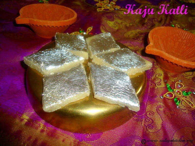 Sailaja Kitchen...A site for all food lovers!: Kaju Katli / Kaju Katli ...