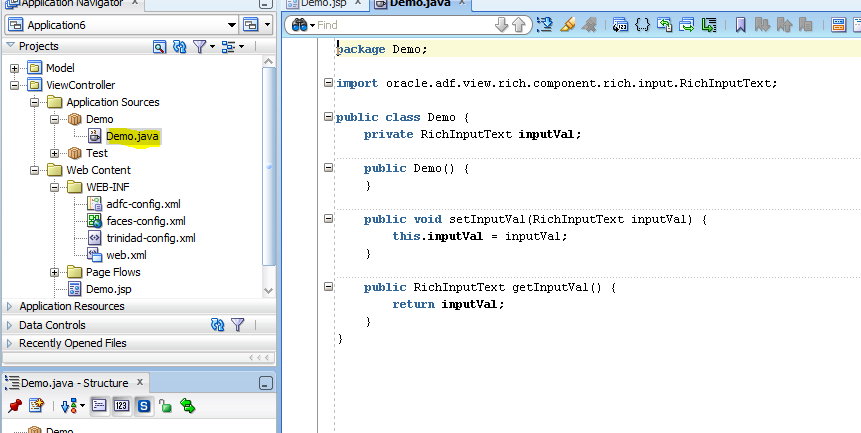 Learning SOA: Binding variable in ADF-Hello World
