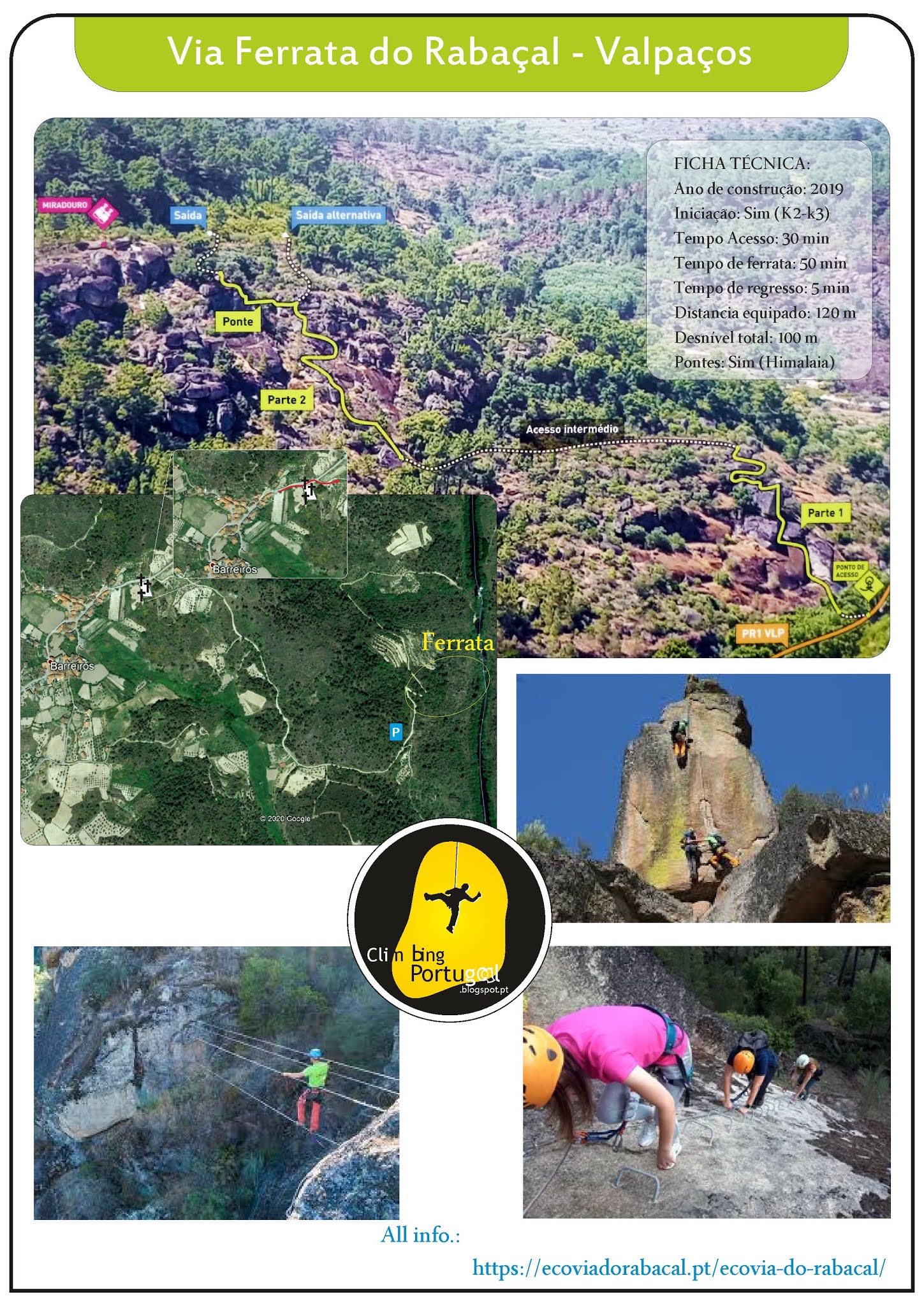 CLIMBING PORTUGAL: ViaFerrata do Rabaçal - Valpaços