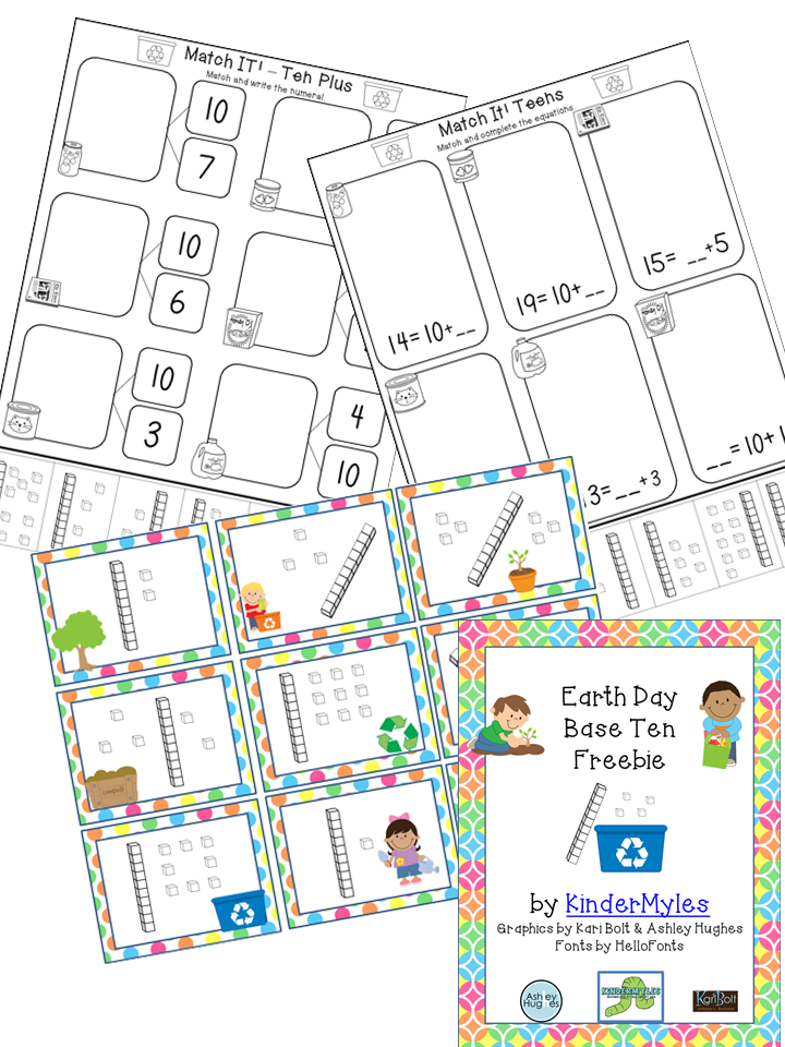 KinderMyles: Freebie Friday Base Ten & Dominos