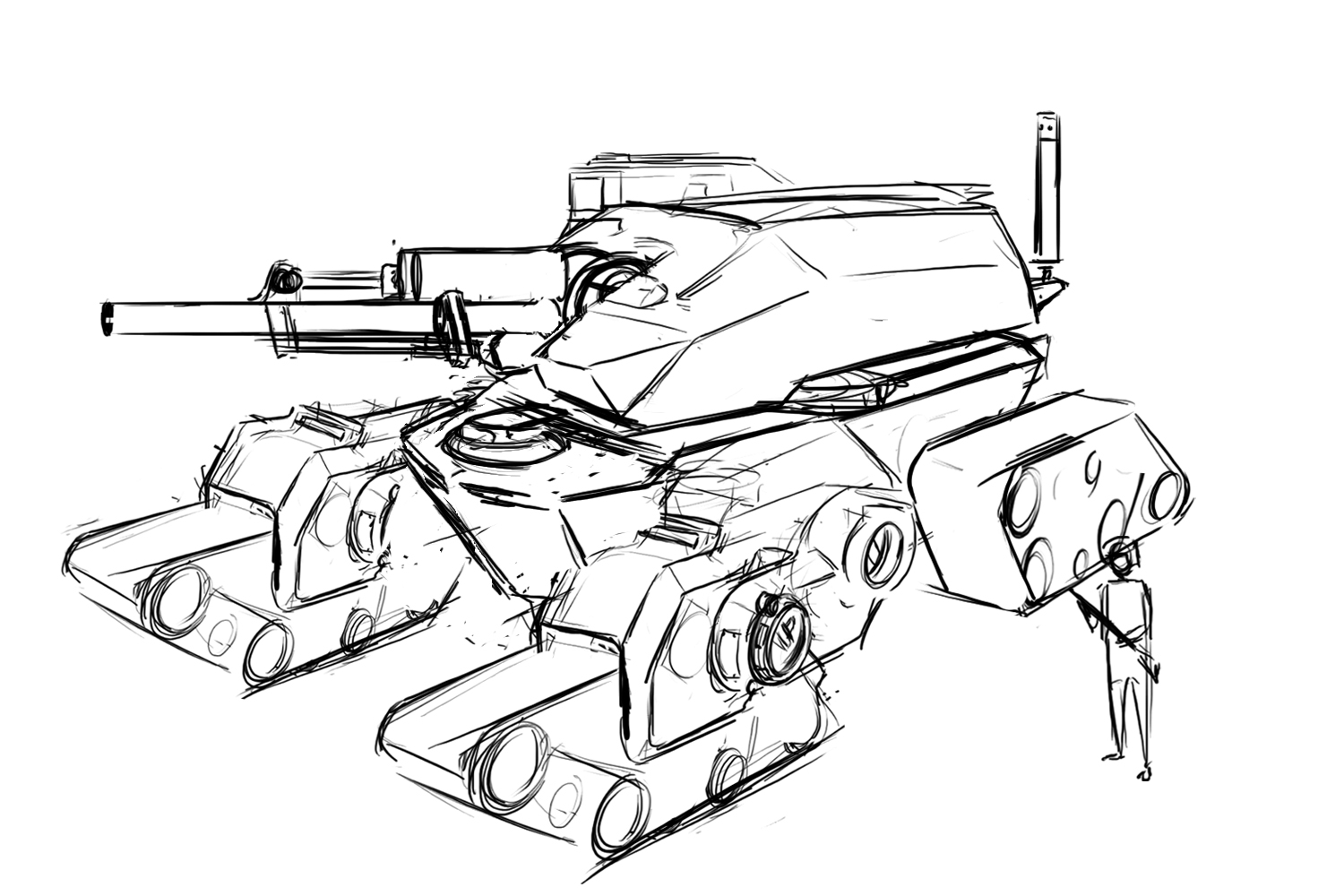 A Work In Progress: heavy Tank sketch