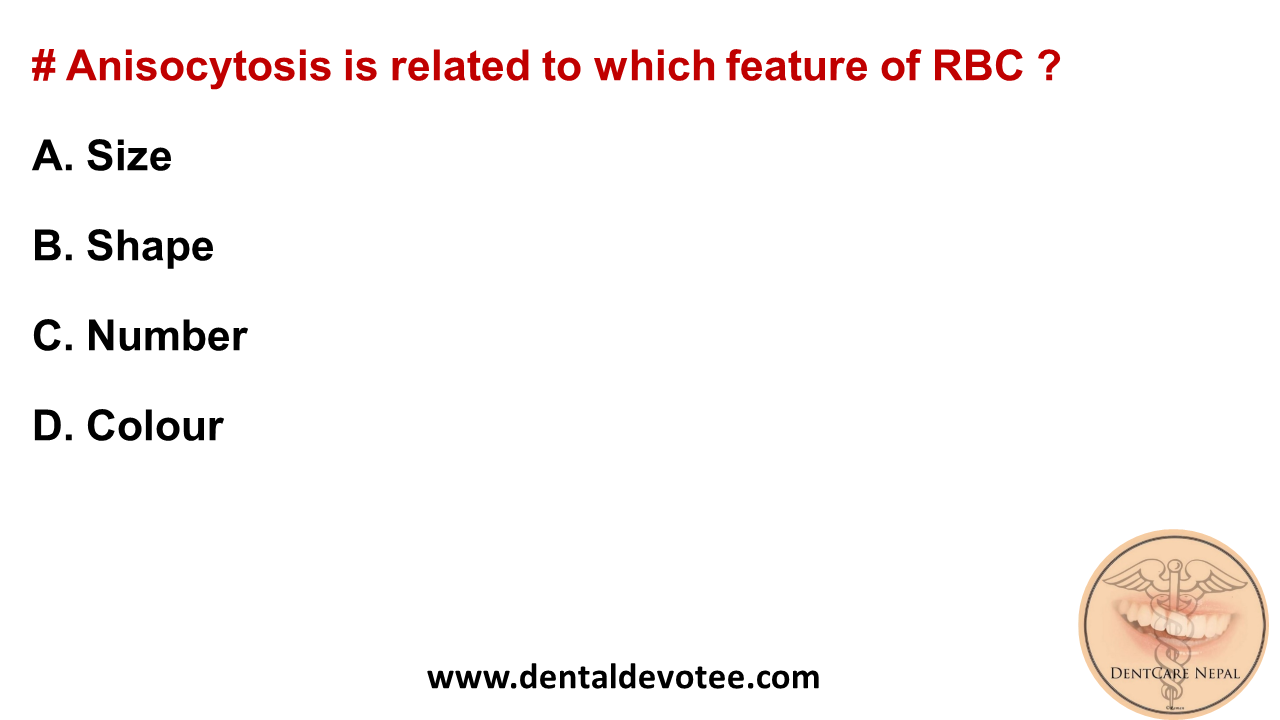 Dentosphere : World of Dentistry: Anisocytosis