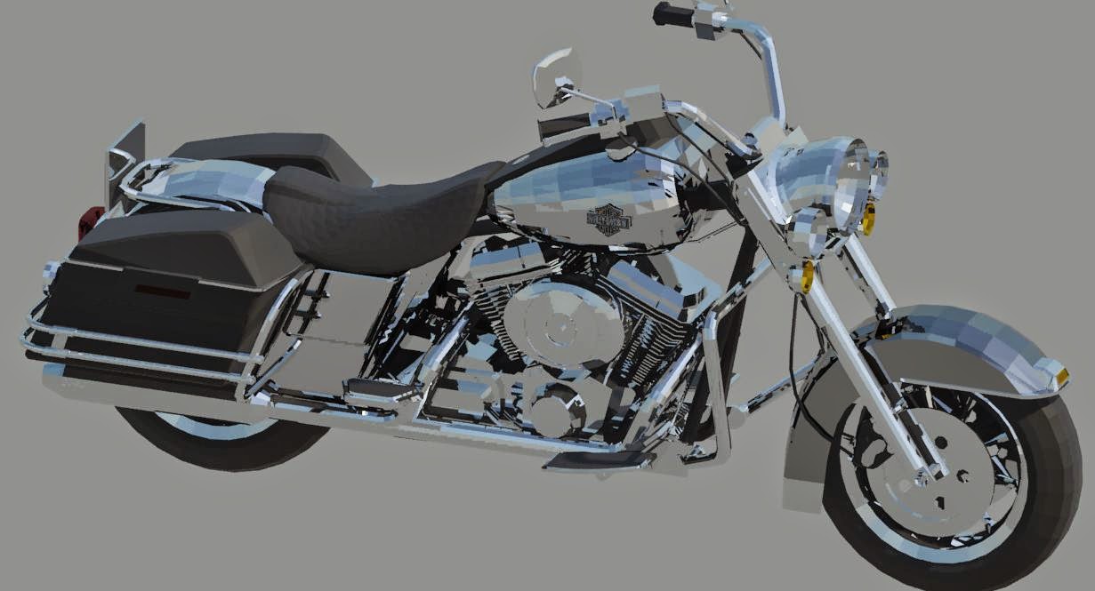 Motocicleta Harley Davidson Road King (RFA) | ArquiHoy-Revit