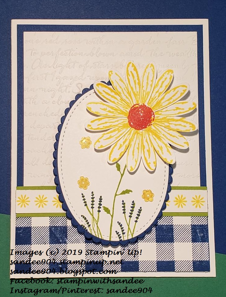 Sandee What?: Daisy Delight Handmade Card for PCC346 Color Challenge