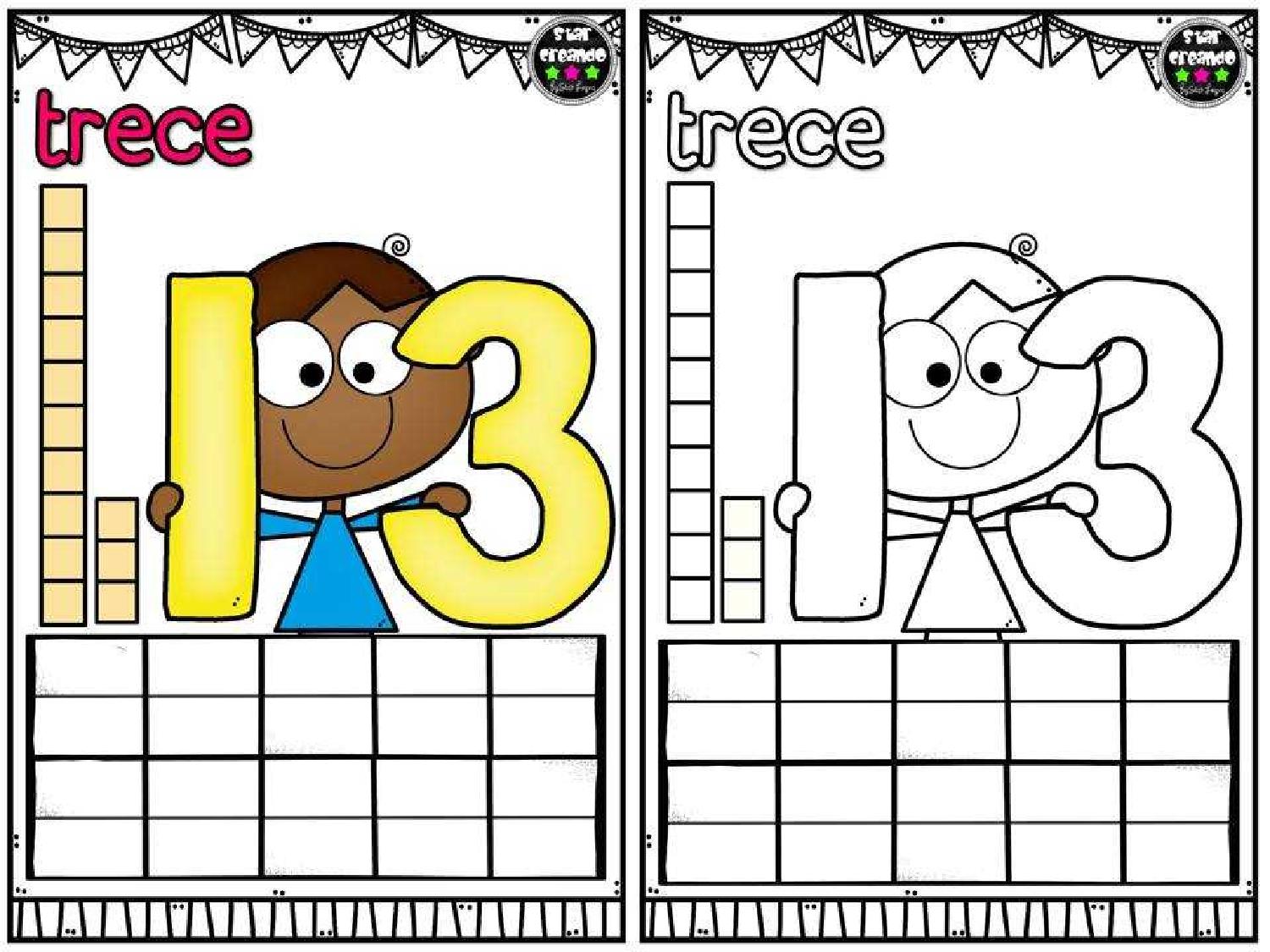 Fichas de Primaria: Cuenta y colorea números del 1 al 20