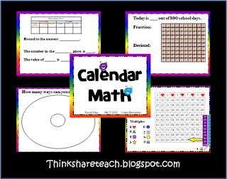 Think * Share * Teach: Calendar Math Routine Freebies