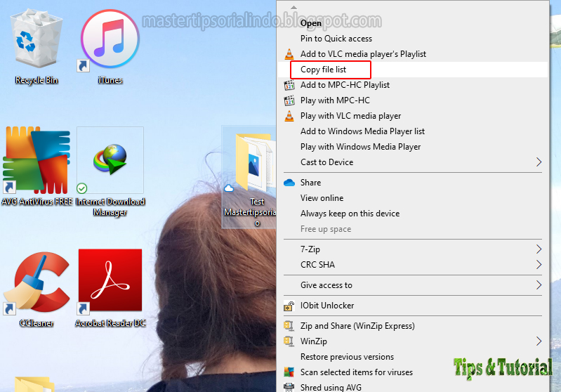 Cara Copy Daftar File Pada Sebuah Folder di Windows - Mastertipsorialindo