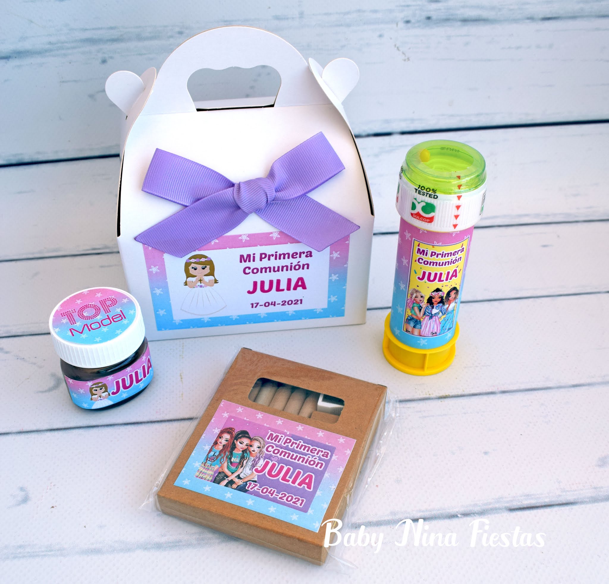 Baby Nina Fiestas: Comunión temática Top Model para Julia