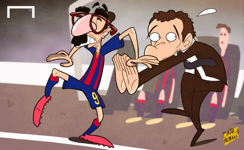 Omar Momani cartoons: Suarez gearing up for Barca debut