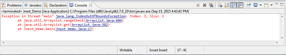 JNEXT JAVA GROUPS: Array Index out of bound Exception JNEXT JAVA GROUPS: Array Index out of bound Exception