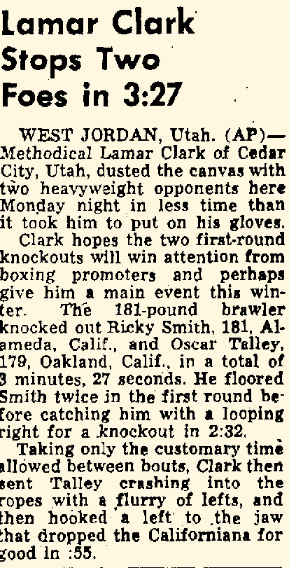 Utah MMA and Boxing : Utah's Lamar Clark went from 44 straight ...