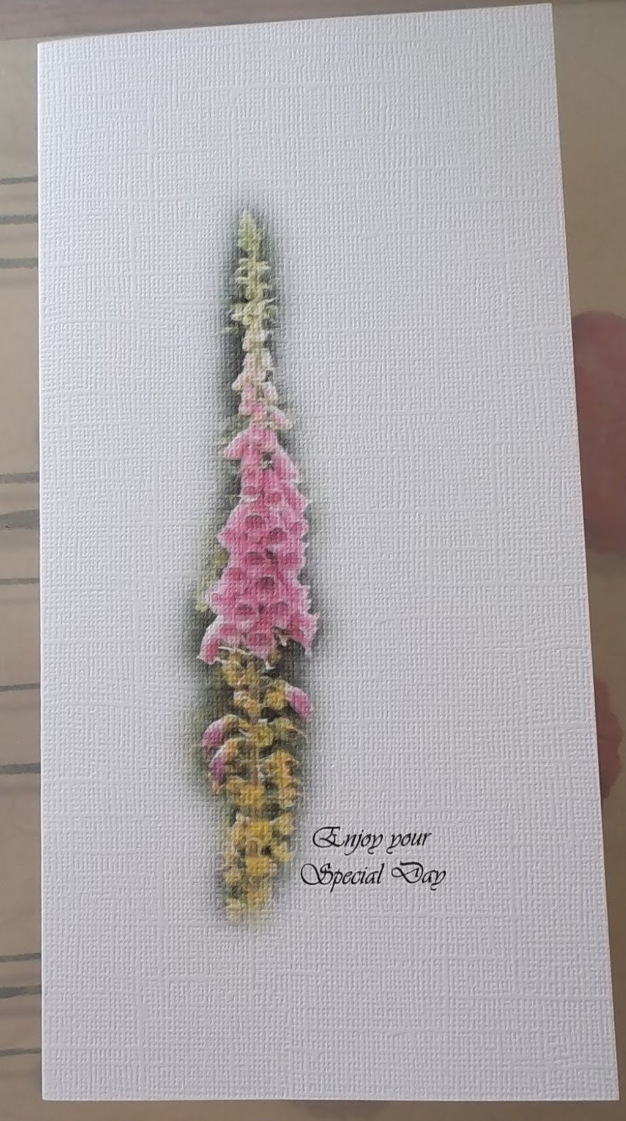 Craft Designs: One foxglove photograph, four cards