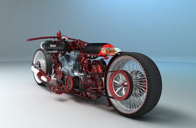 Motor dan Mobil Konsep dengan desain Masa Depan