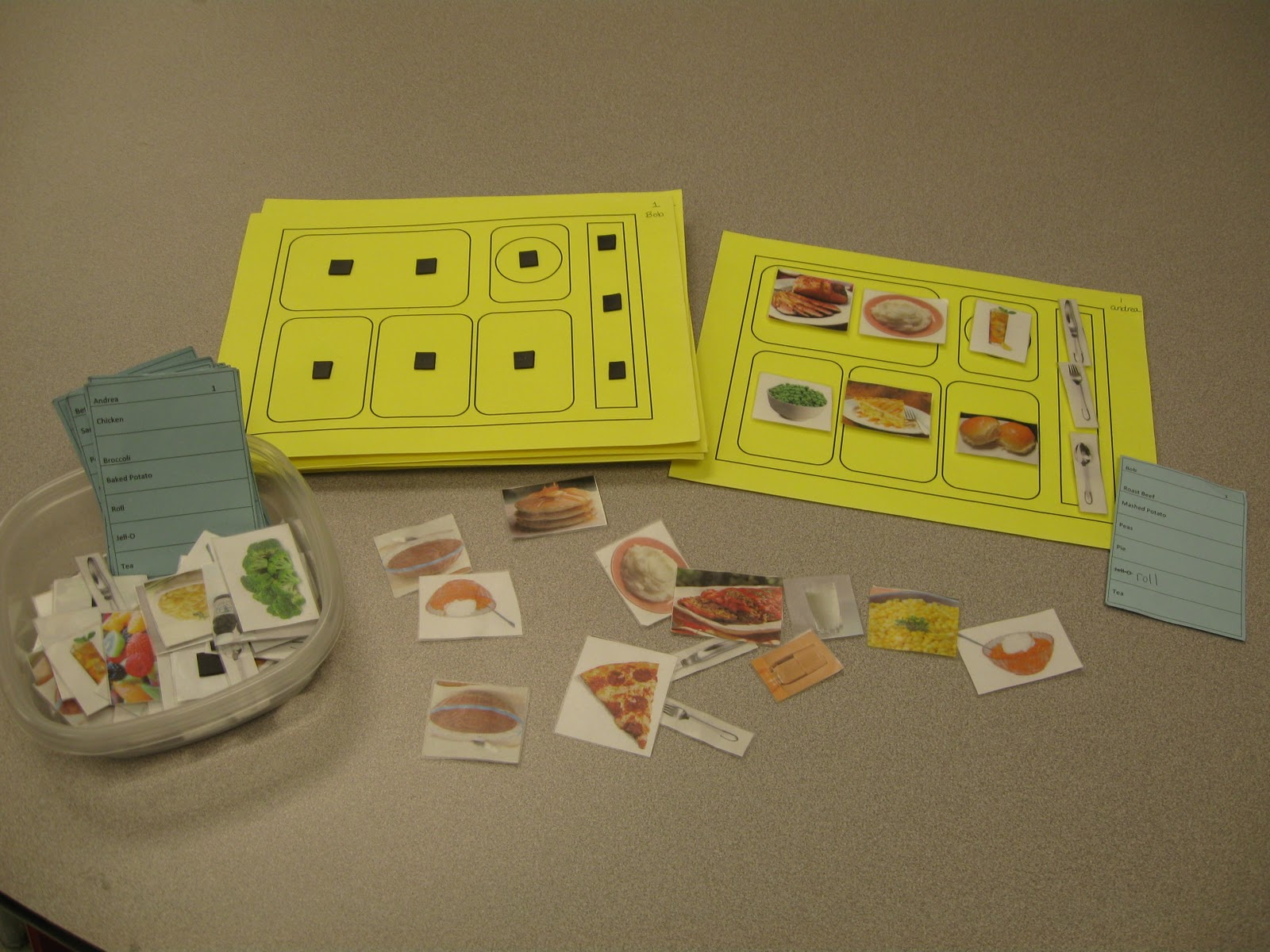 Adaptive Tasks : Filling Food Orders