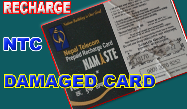 NTC Scratch recharge Card Recovery- Recharge NTC