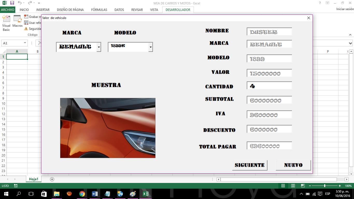 JuanF tecnica: excel "vehículos"