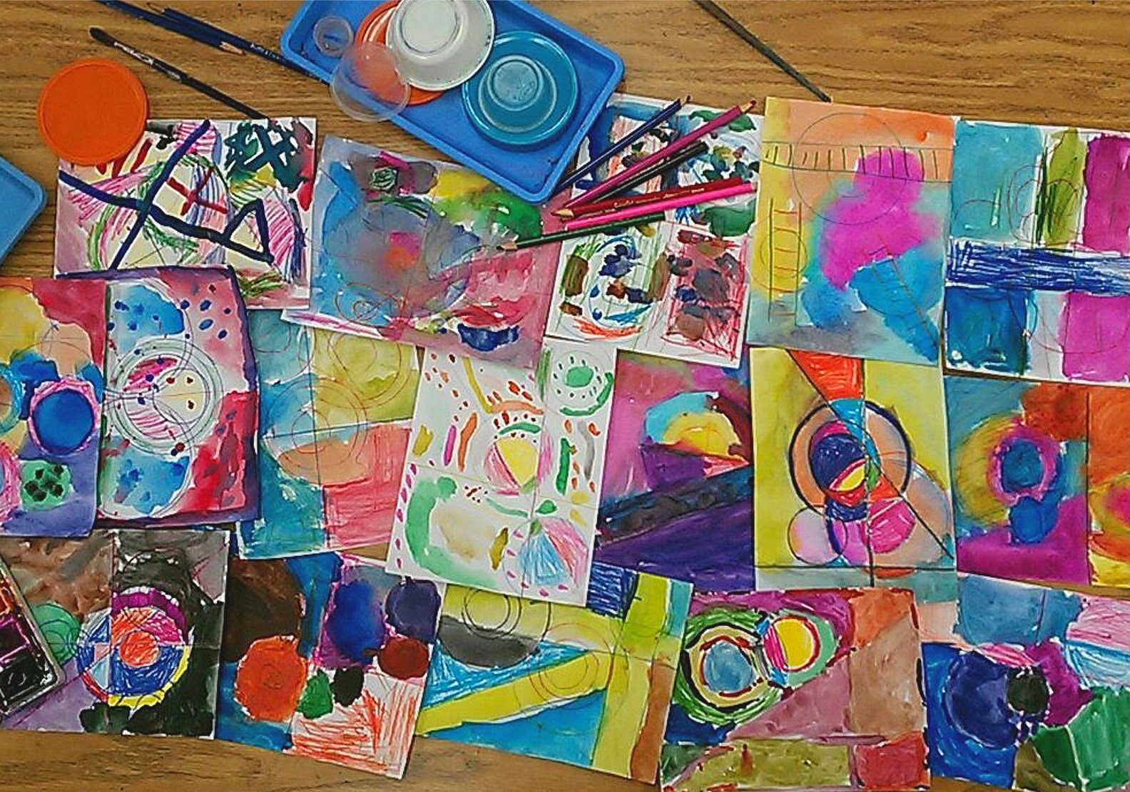 The David Lubin Art Studio: Abstract drawing and watercolor