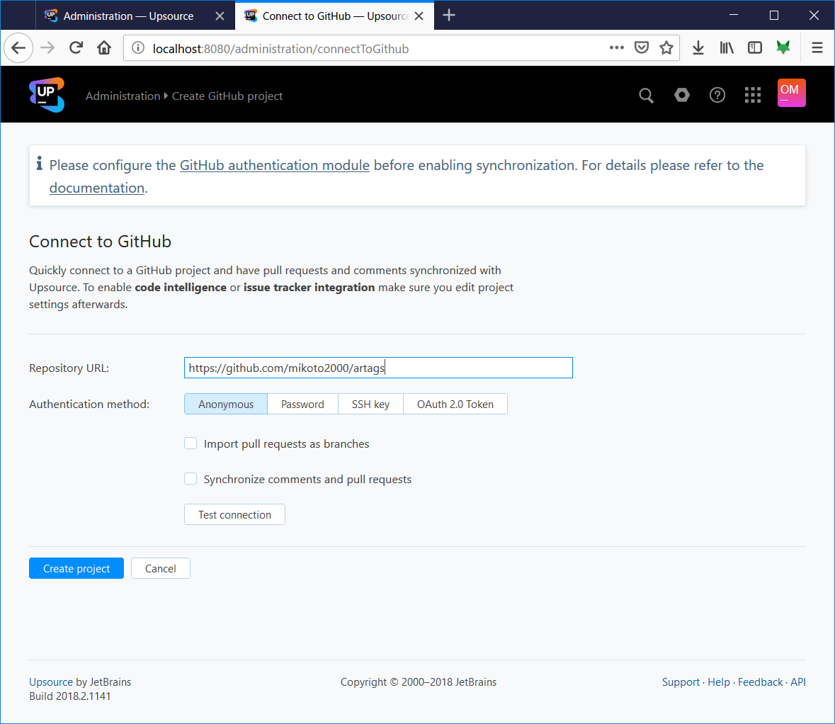 docker-compose で Upsource を試す - 起動からJavaプロジェクト作成まで - mikoto2000 の日記