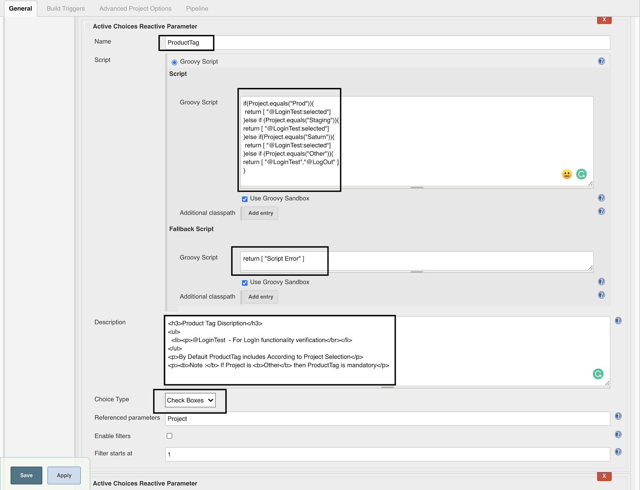 Active Choices Parameter In Jenkins