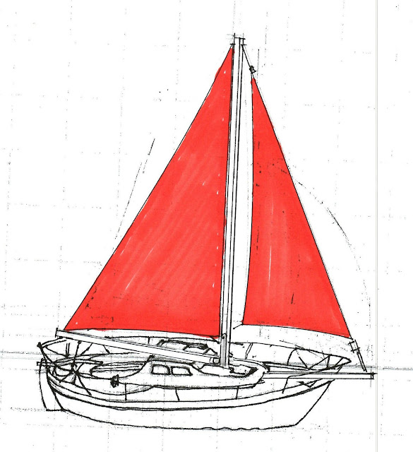 SV Ulladh (ul-la): Bermuda Rig with roller furling main and forward ...