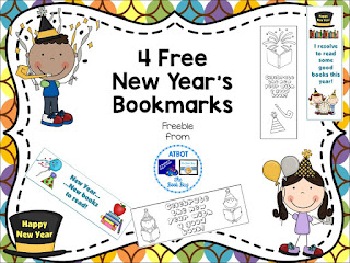 Classroom Freebies Too: New Year's Bookmarks
