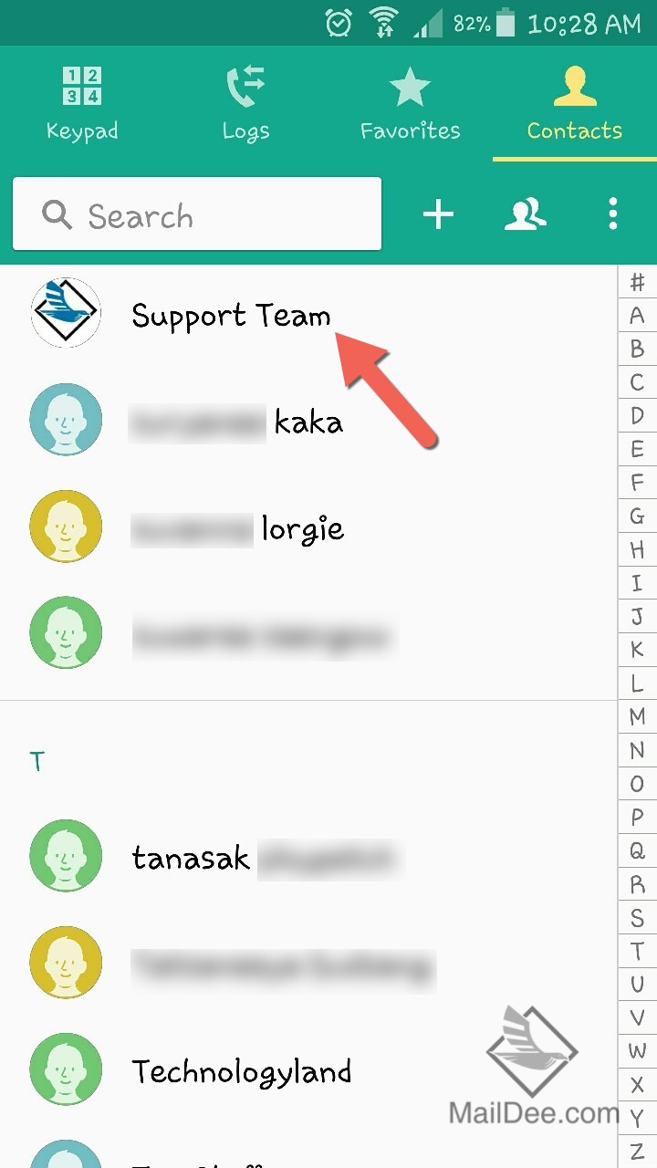Technology Land Co., Ltd.: [Android] วิธีส่งรายชื่อ Contacts ไปให้คน ...