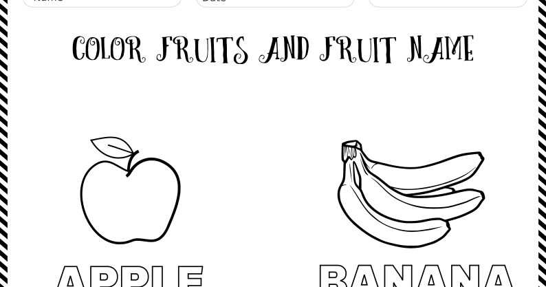 Download Free Fruit Coloring Worksheets