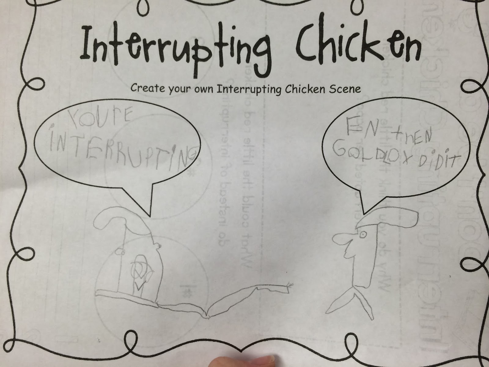 Ms. Sepp's Counselor Corner: Don't Be An Interrupting Chicken