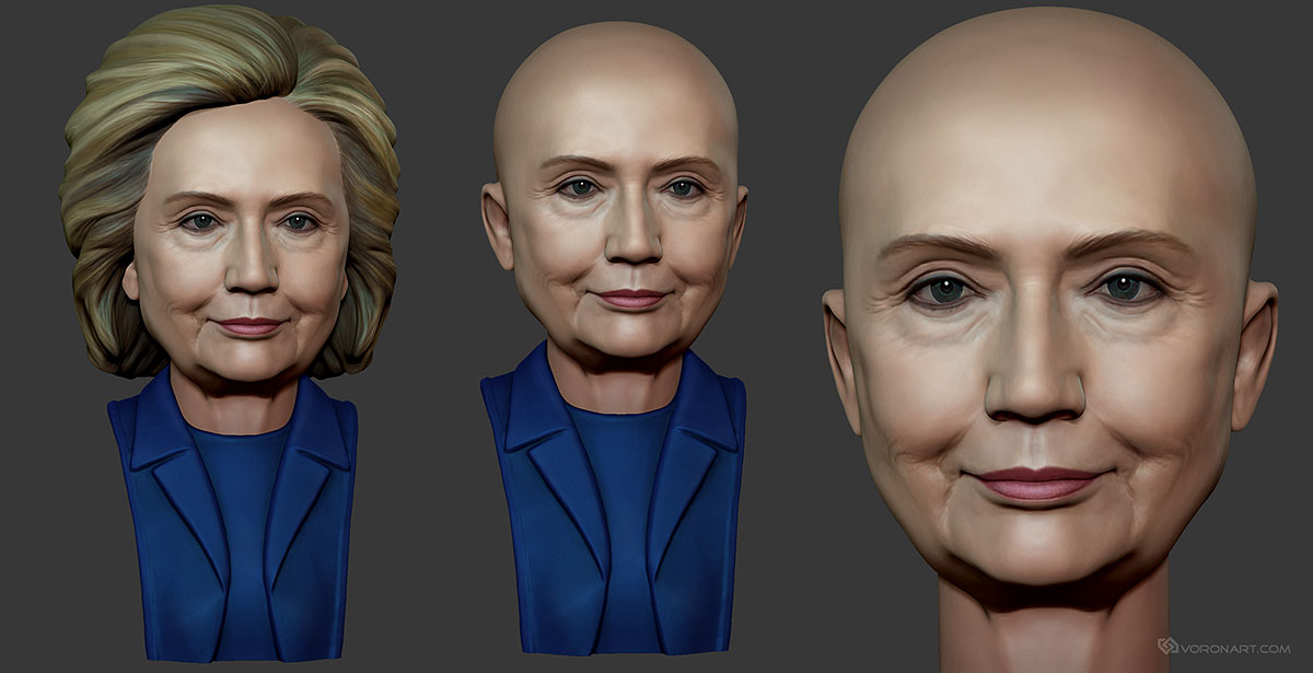 voronartcom. 3d-characters: Donald Trump and Hillary Clinton digital ...
