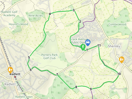 Hertfordshire Walker: Walk 136: Shenley West Loop