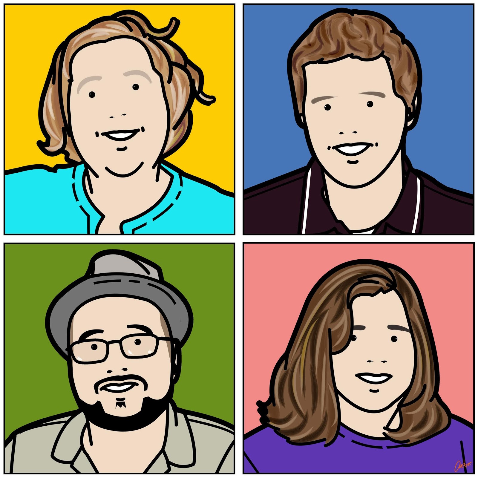 JULIAN OPIE INSPIRED PORTRAITS