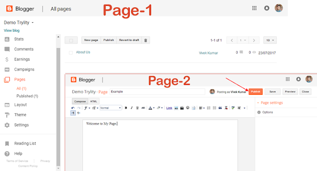 How to create a tabs in blogger? - Trylity