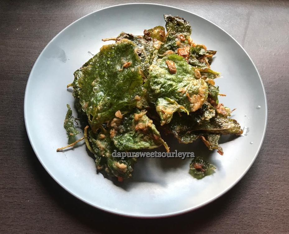 Resepi Kerepek Daun Bayam