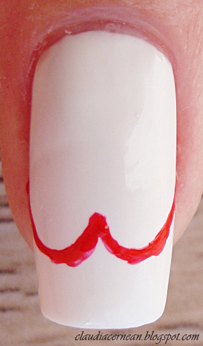 Nails Art Tutorials: Unghii Rosii cu Inima - Red Heart Nails