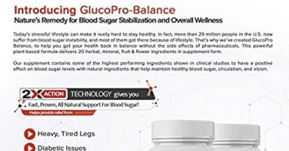 GlucoPro Balance Blood Sugar Stabilizer Reviews: Benefits, Working ...