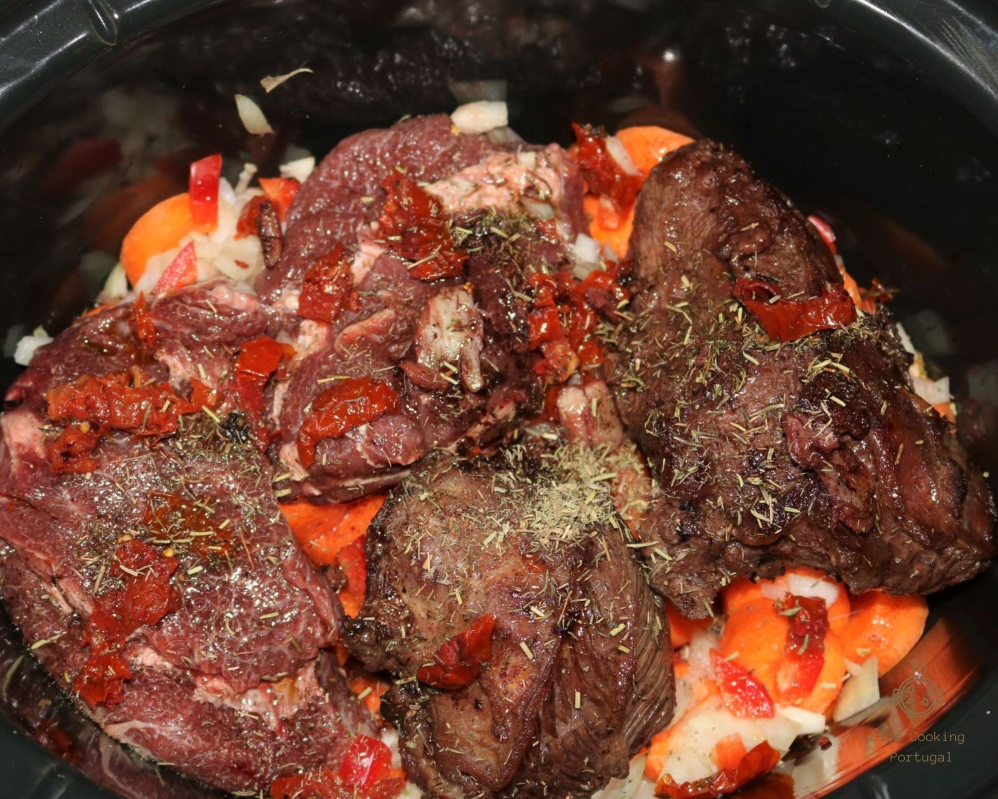 Bochechas de vaca na slow cooker