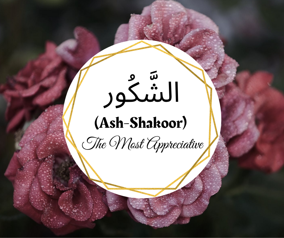 Asma ul Husna #70 Ash Shakoor #71 Ash Shaakir