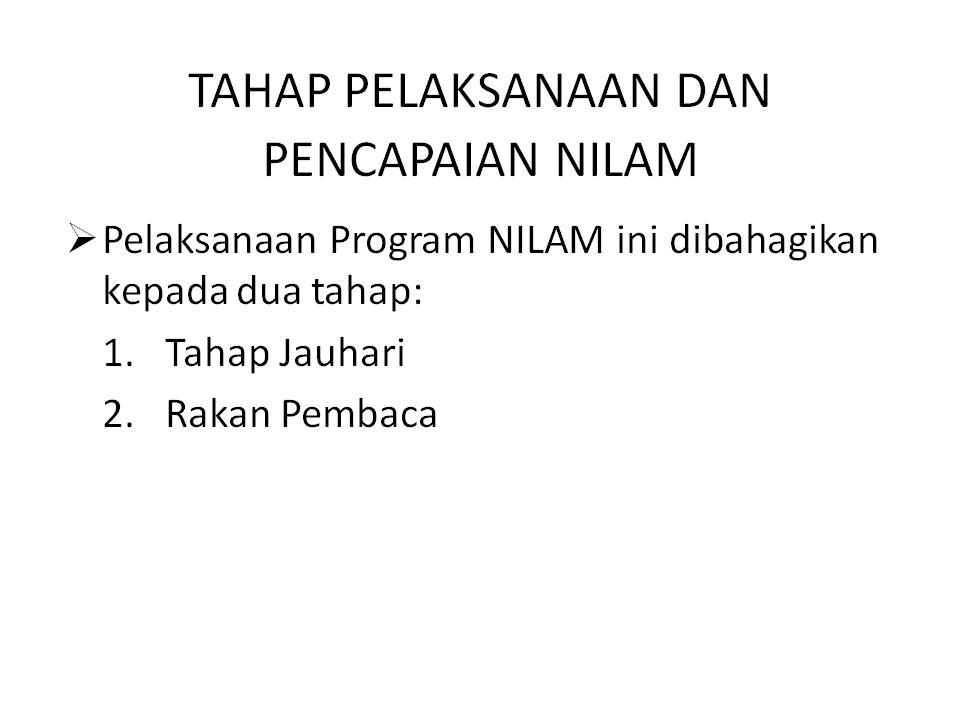 PROGRAM NILAM - KONSEP DAN PANDUAN PELAKSANAAN DI SEKOLAH | Minda Pendidik
