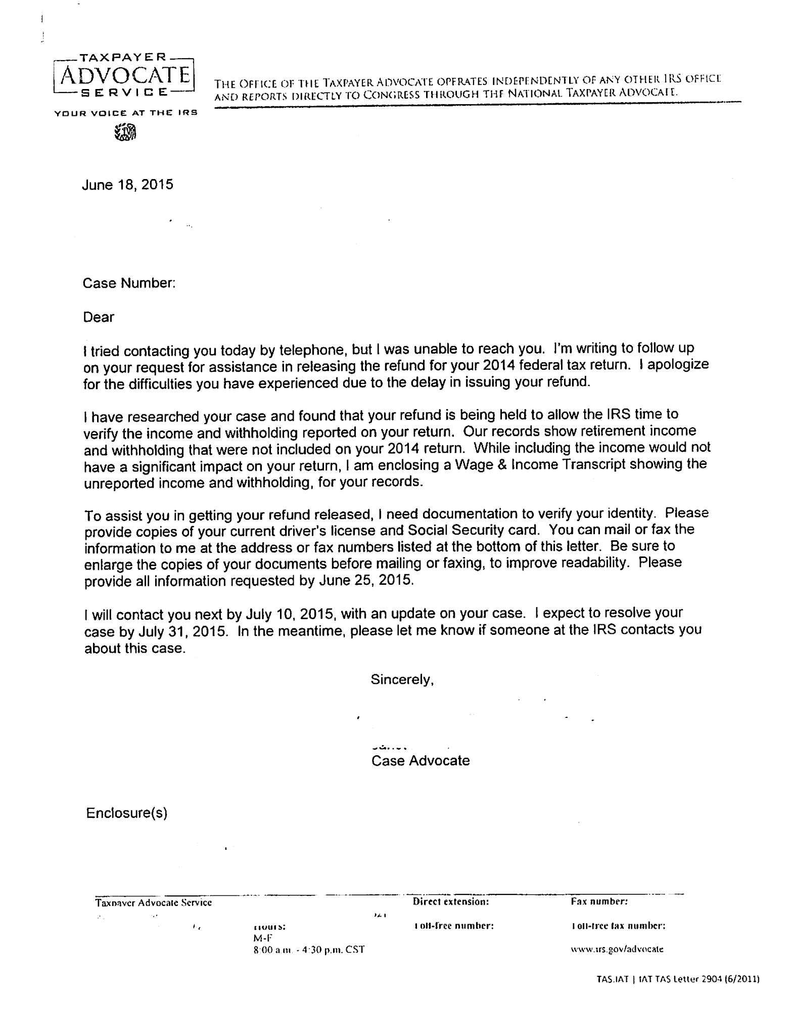 Irs Letter Template ~ Resume Letter