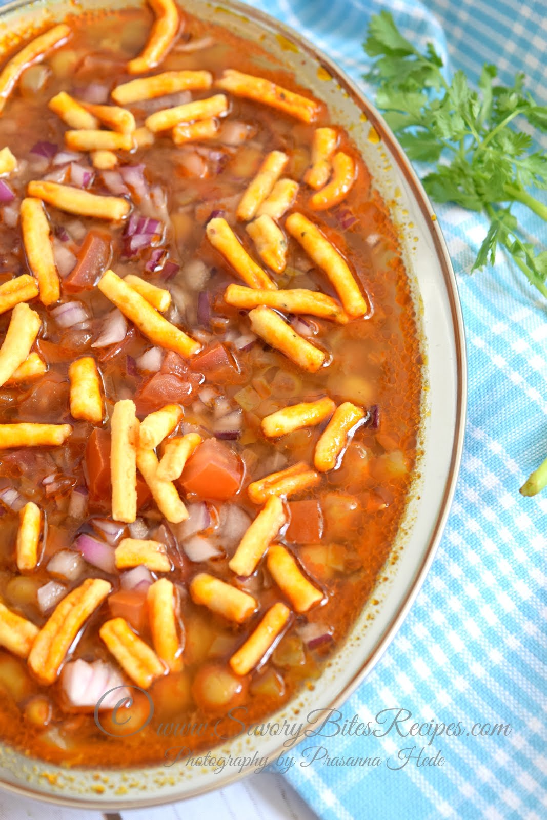 Sev Usal | Savory Bites Recipes - A Food Blog with Quick and Easy Recipes