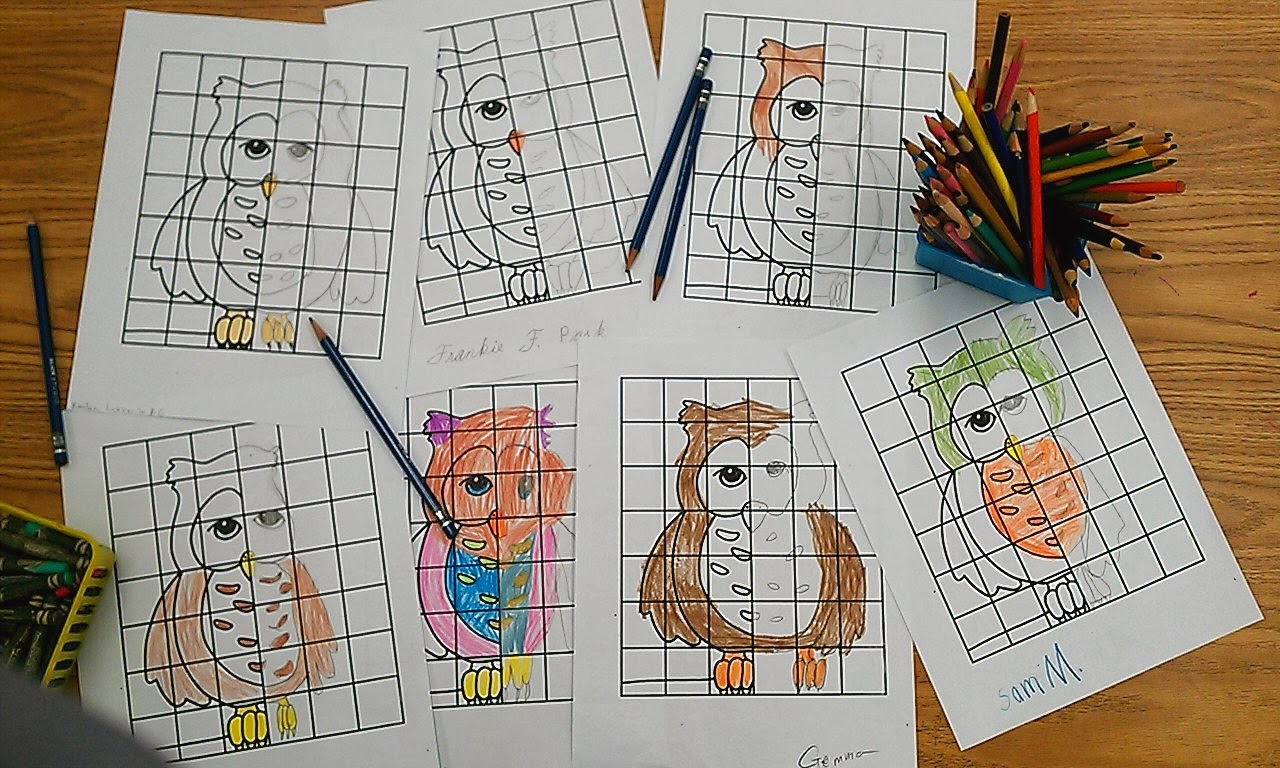 The David Lubin Art Studio: Symmetrical Owls