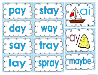 Teachers R US: ai, ay Word Sort